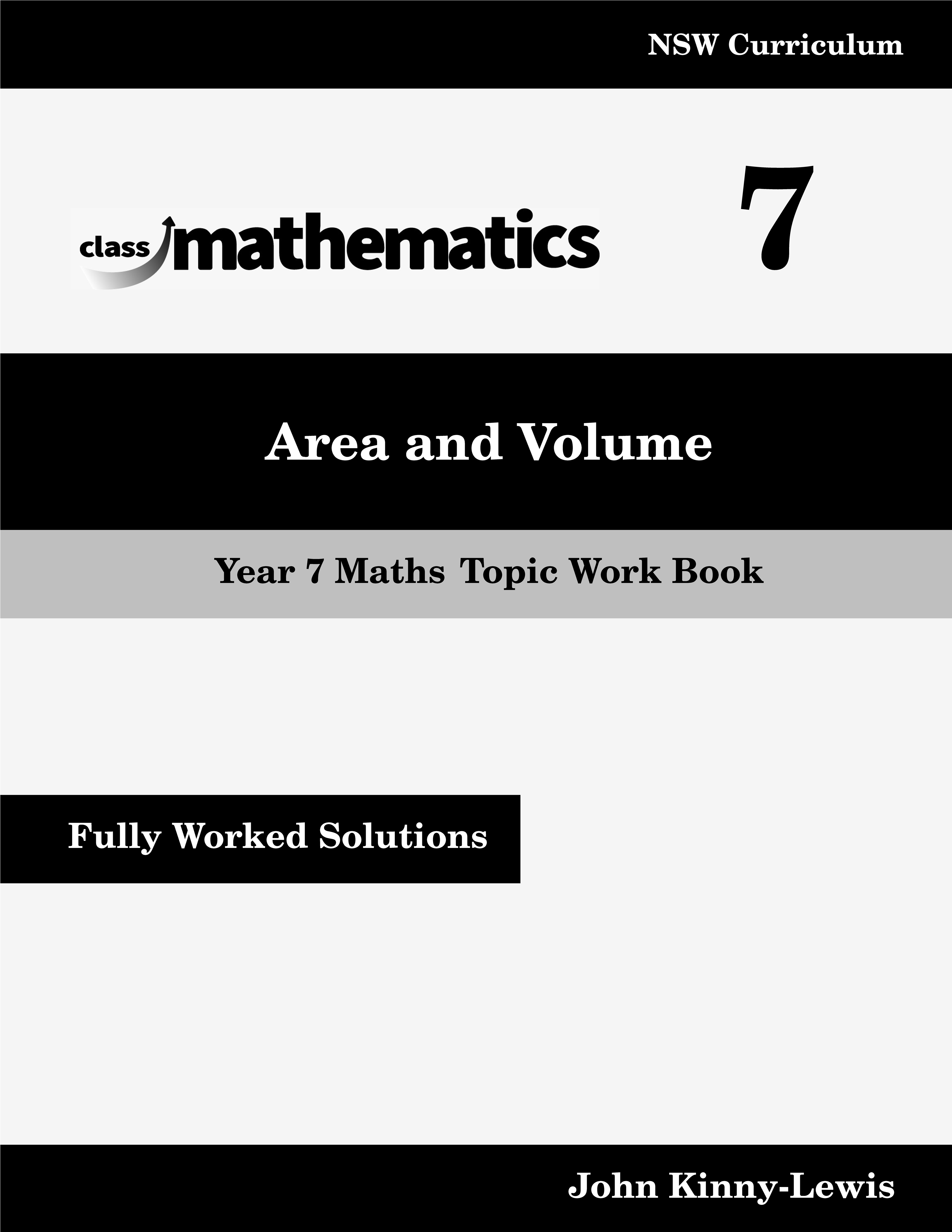 NSW Year 7 Maths - Area and Volume - Topic Work Book – Class Mathematics